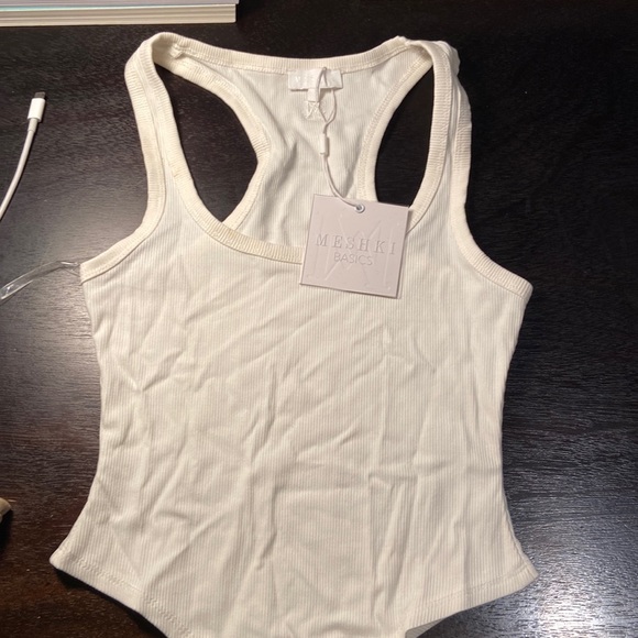 Meshki | Tops | Meshki Basics High Hip Bodysuit | Poshmark